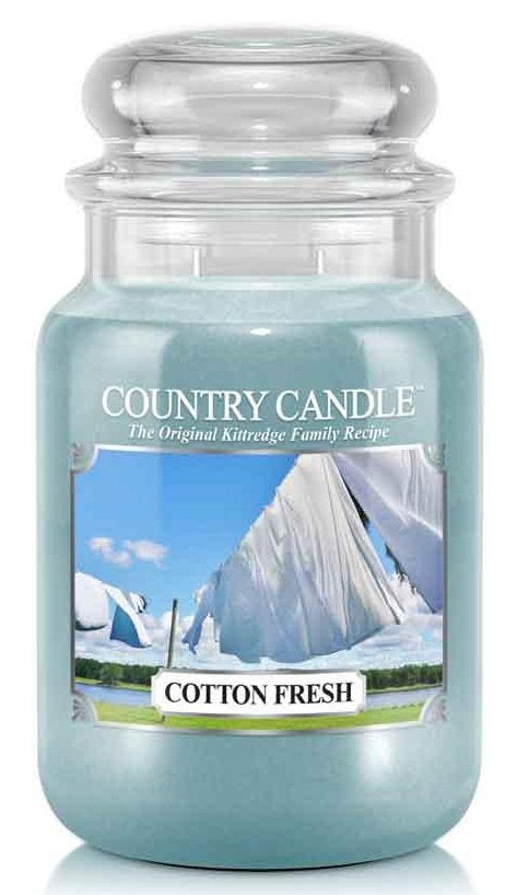 COTTON FRESH Country Candle Large 23oz 2-Wick Scented Jar Candle ...